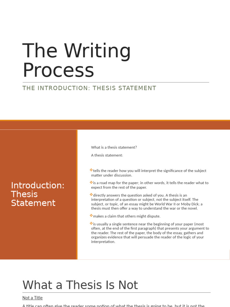The Thesis Statement | PDF | Essays | Thesis