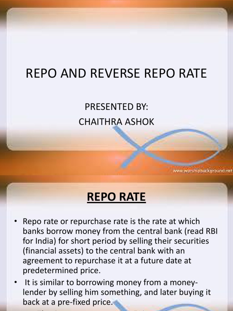 Repo and Reverse Repo Rate | Repurchase Agreement | Central Banks