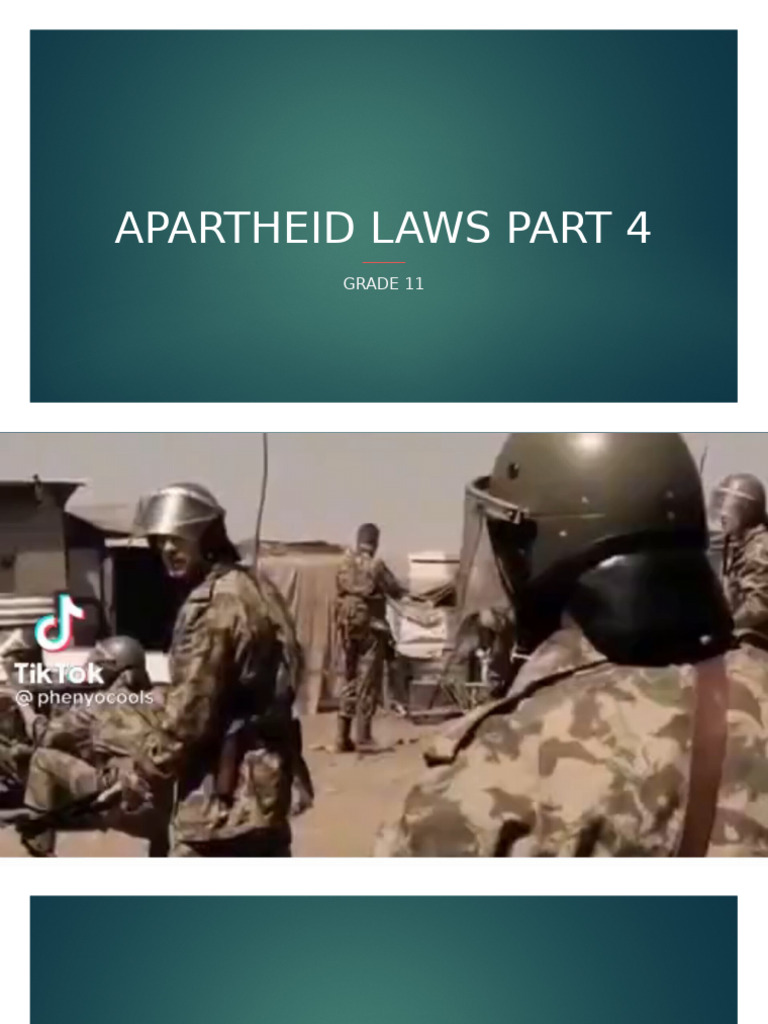 Apartheid Education Laws Overview | PDF | Apartheid | Politics And Race
