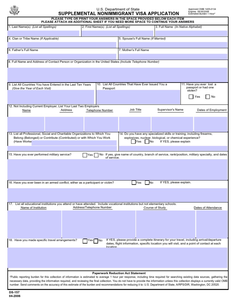 DS 157 Form | PDF | Business