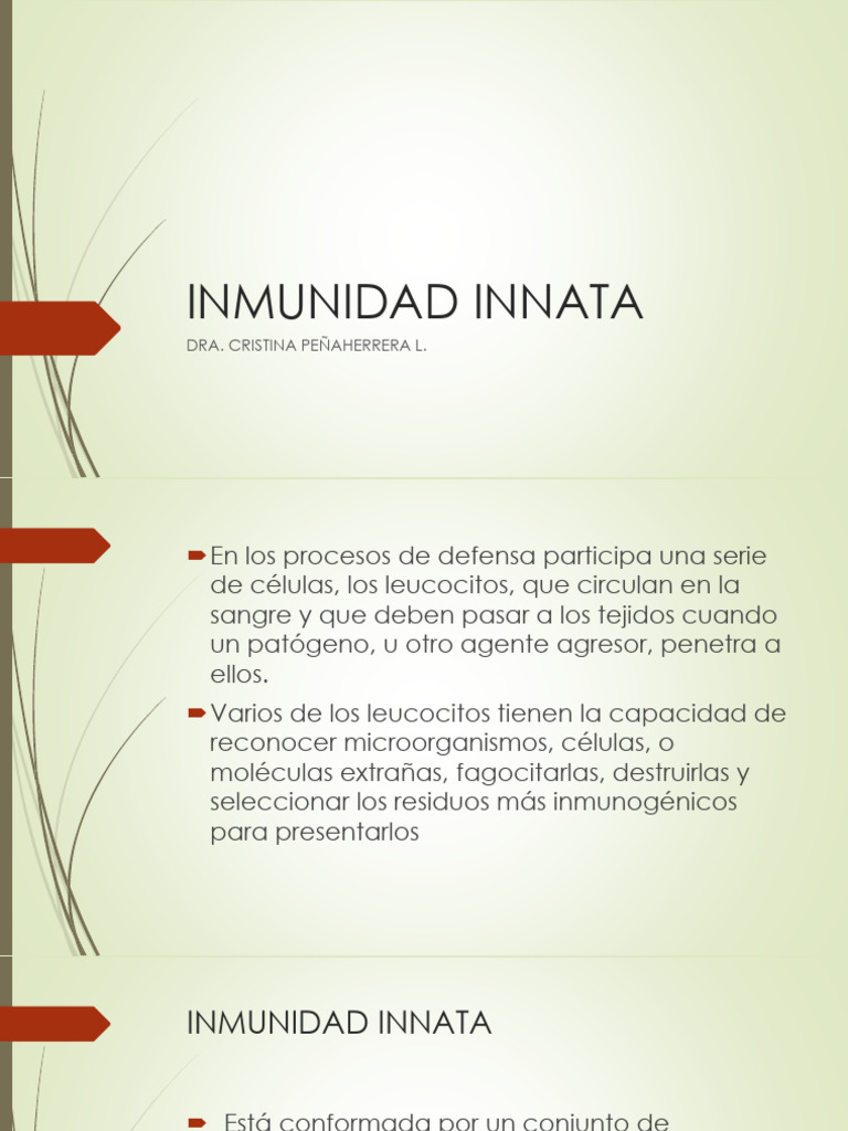 Inmunidad Innata | PDF | Sistema inmune | Inflamación