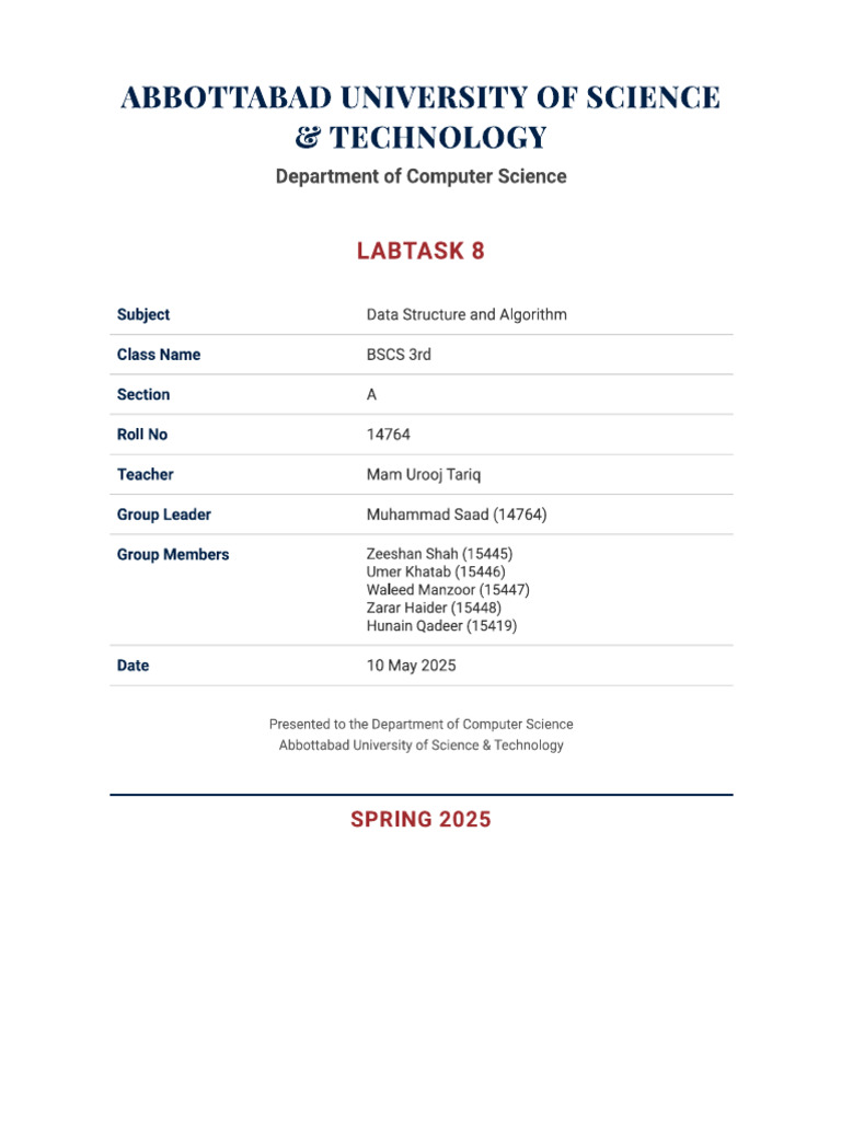 Saad Lab 8 | PDF