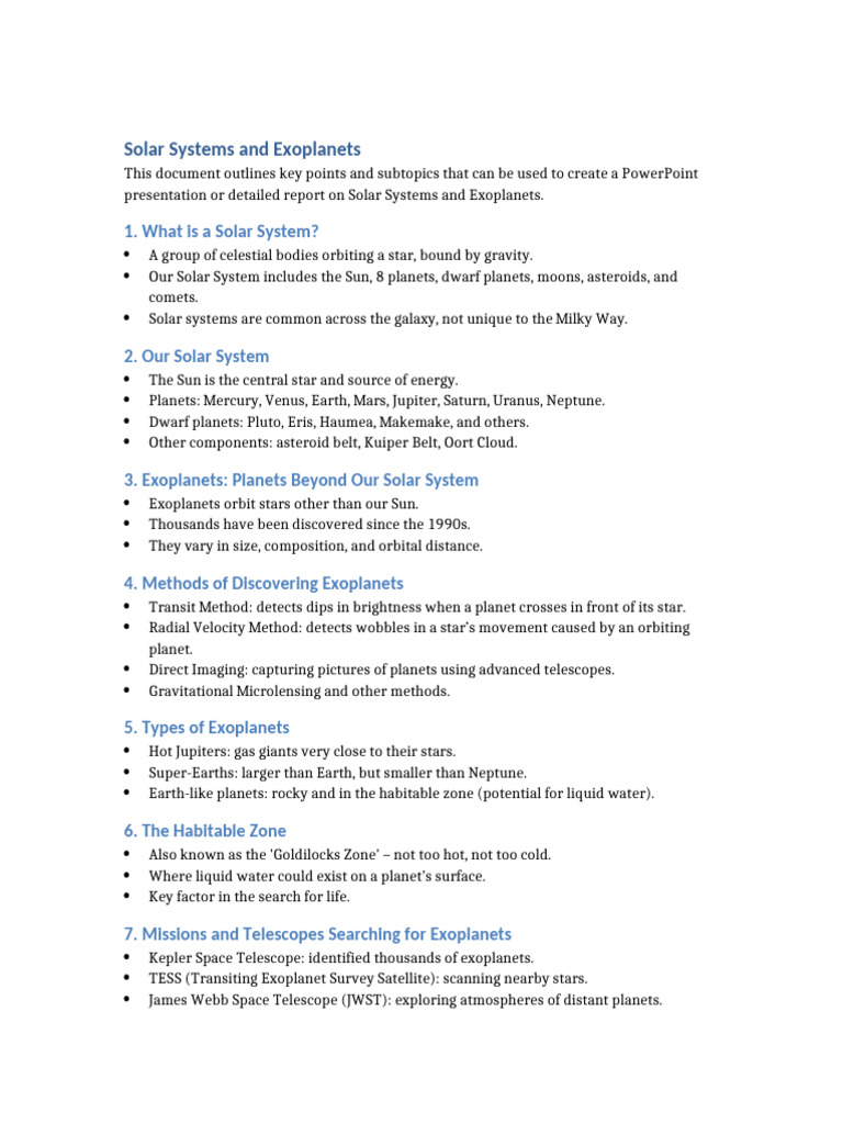 Exoplanets: Exploration and Discovery | PDF