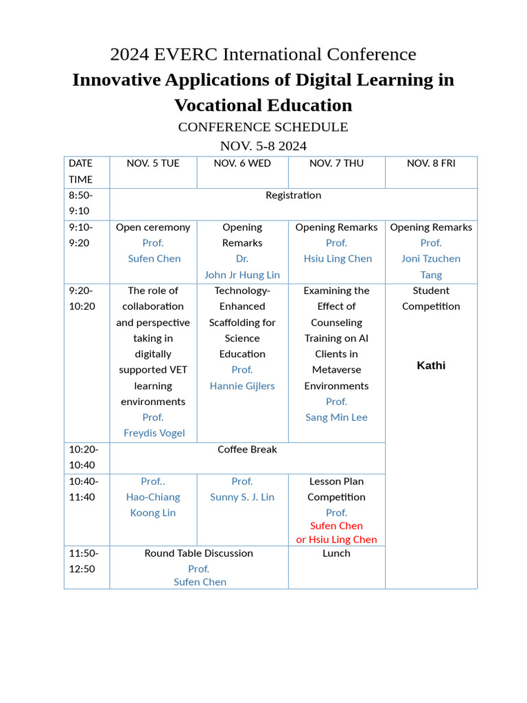 0.2024conference Schedule | PDF