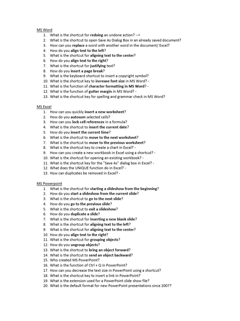 Computer Questionnaire - Temporary | PDF | Microsoft Excel | Microsoft Word