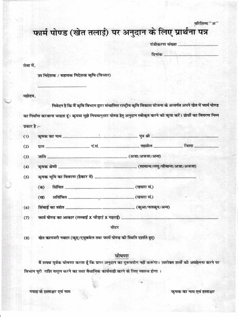 Khet Talai Form | PDF