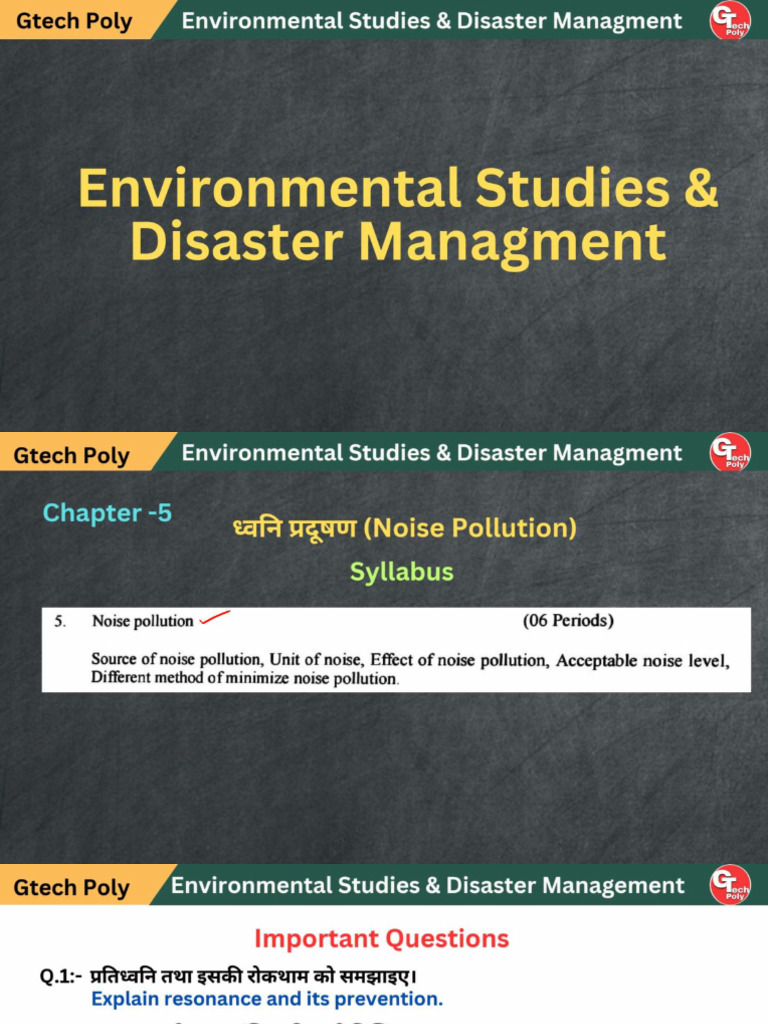 G4 Batch EVS Unit-5 | PDF