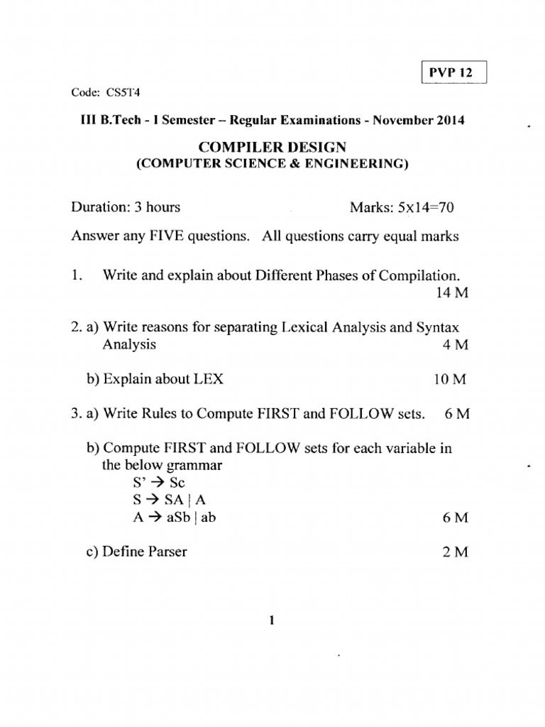 Compiler Design | PDF