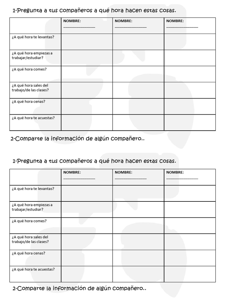 Pregunta A Tu Compañero | PDF