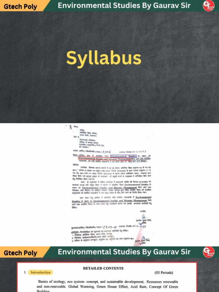 G4 Batch EVS Unit-1 | PDF