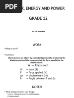 Work and Energy - Formula Sheet | PDF | Force | Potential Energy