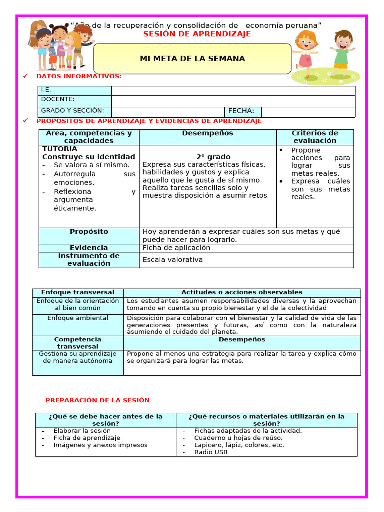 Metas para niños de 8 años | PDF | Aprendizaje | Evaluación