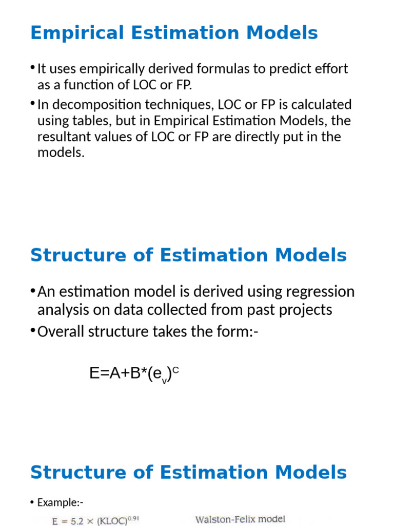 Chapter 3 Emprical Estimation Models | PDF | Software | Computing