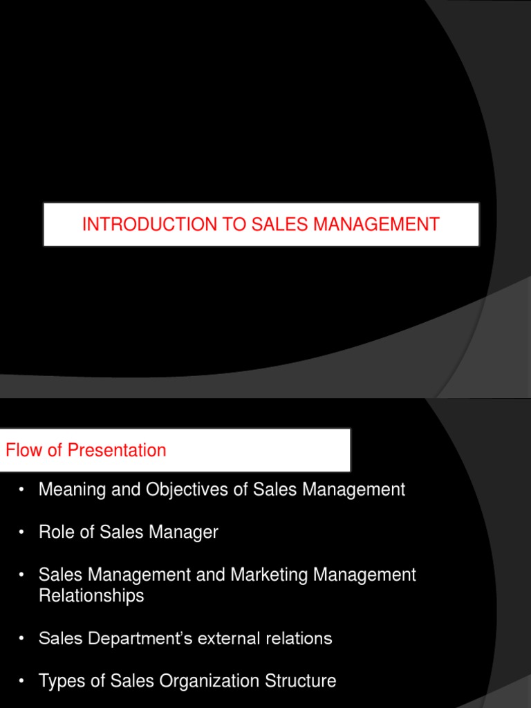 Introduction To Sales Management | PDF | Sales | Economic Institutions