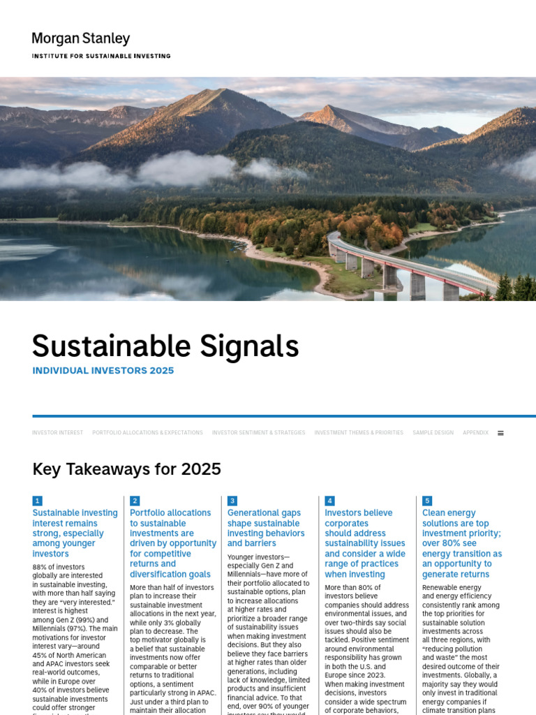 2025 Sustainable Signals Individual Investors 2025 Report | PDF | Sustainability | Investing