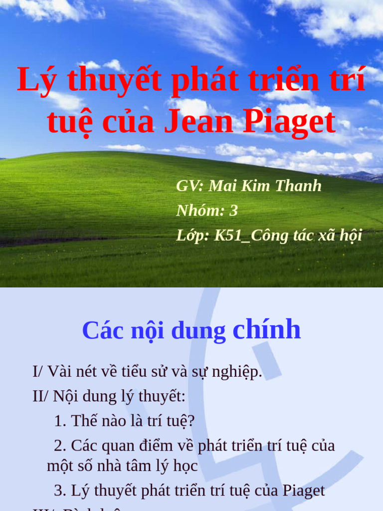 Tailieuxanh Ly Thuyet Phat Trien Tri Tue Cua Jean 5134 | PDF