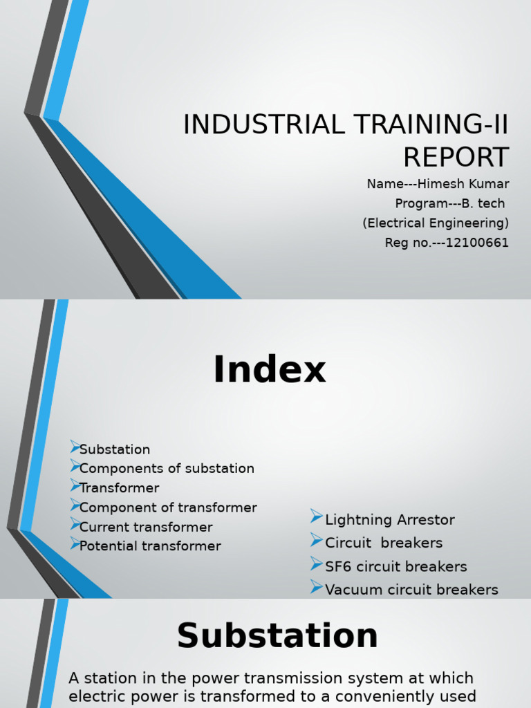 Industrial Training Report on Substations | PDF | Transformer ...