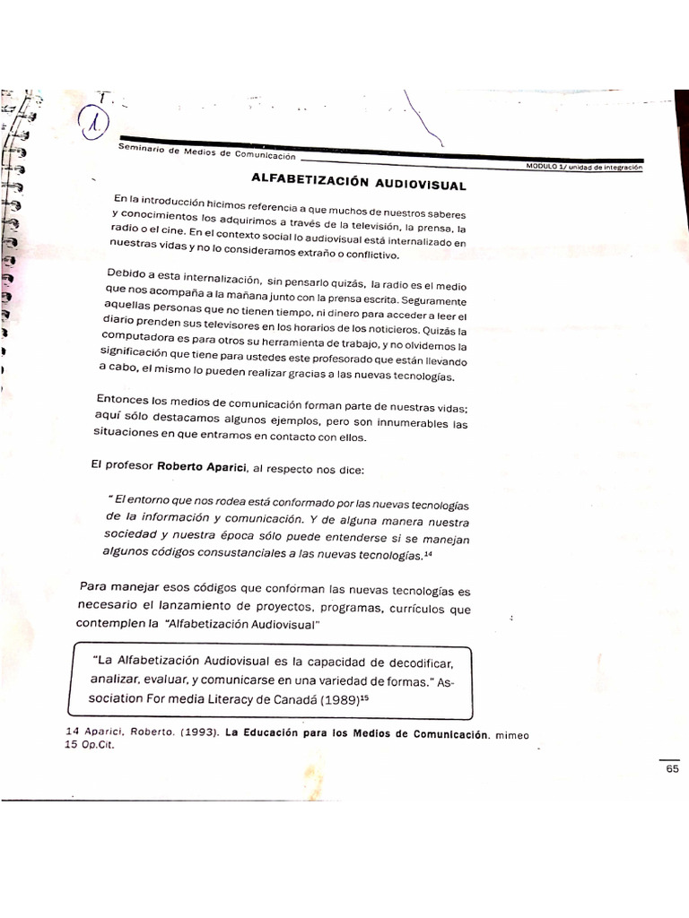 Alfabetización Audiovisual (Compilados) | PDF
