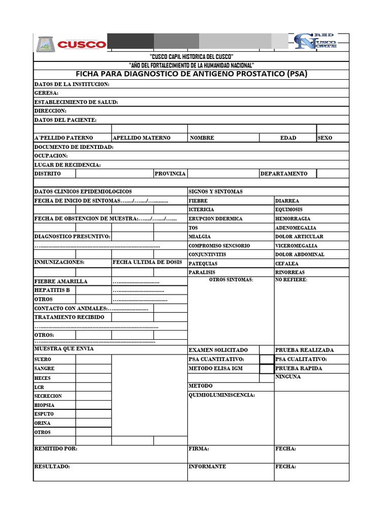 Psa (Ficha Prostatica) | PDF | Antígeno específico de la próstata ...