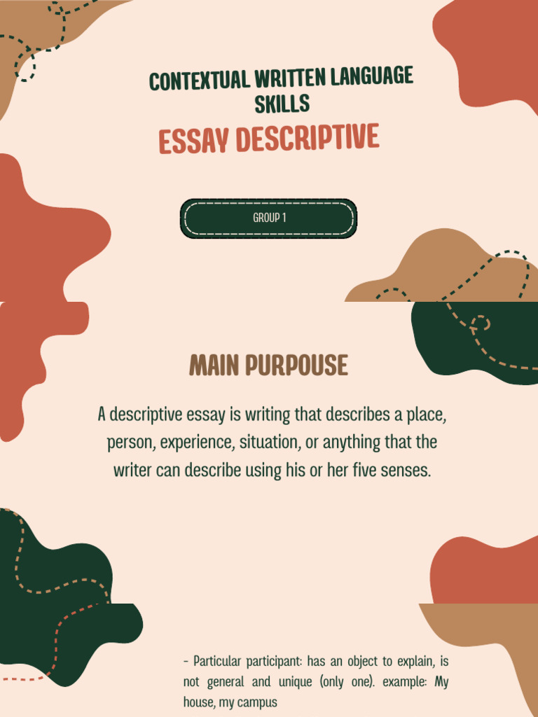 Descriptive Essay Writing Guide | PDF | Essays | Senses
