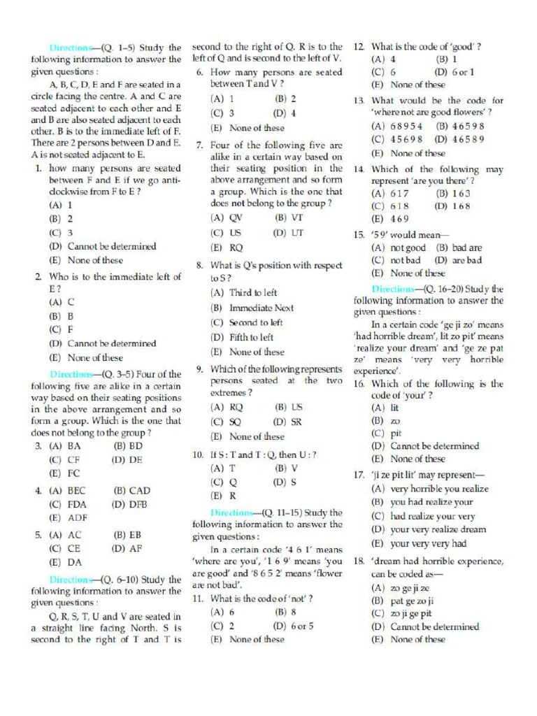 Pau Cet Sample Paper 2 | PDF