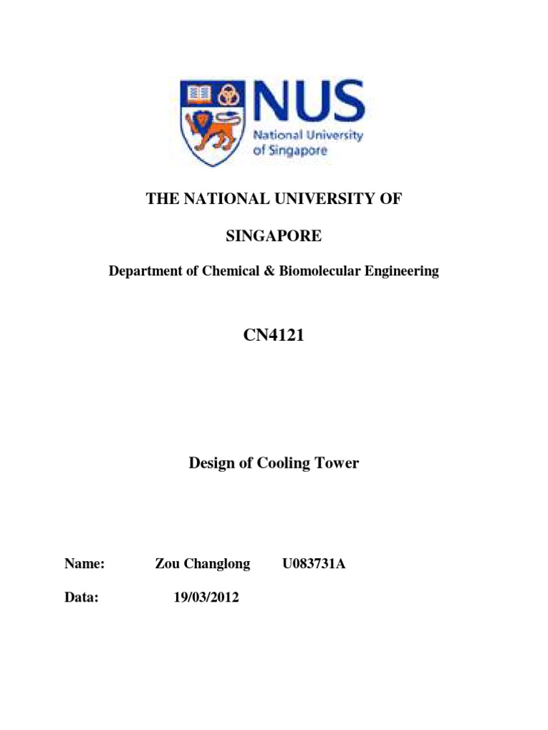 U083731A Zou Changlong Cooling Tower | PDF | Air Conditioning | Heat ...