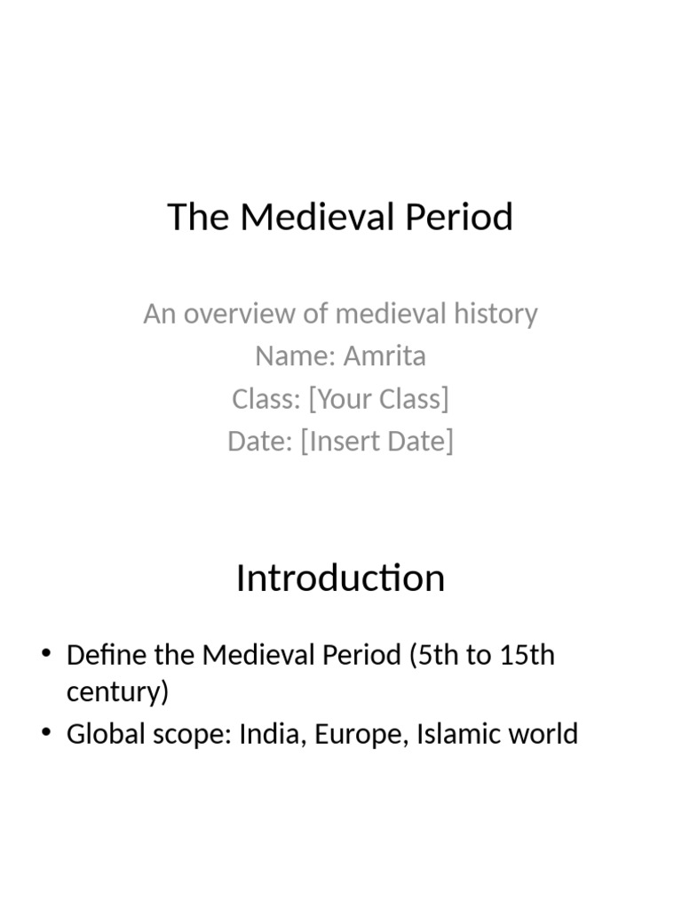Medieval Period PPT Amrita | PDF