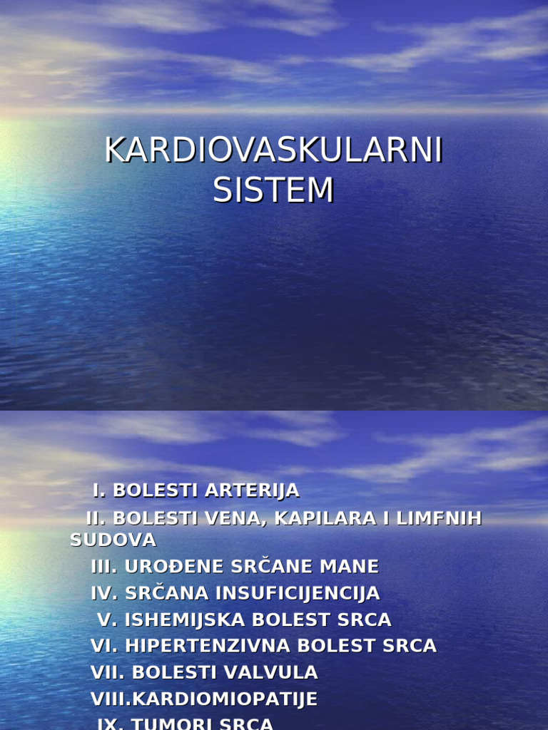 Kardiovaskularni Sistem | PDF