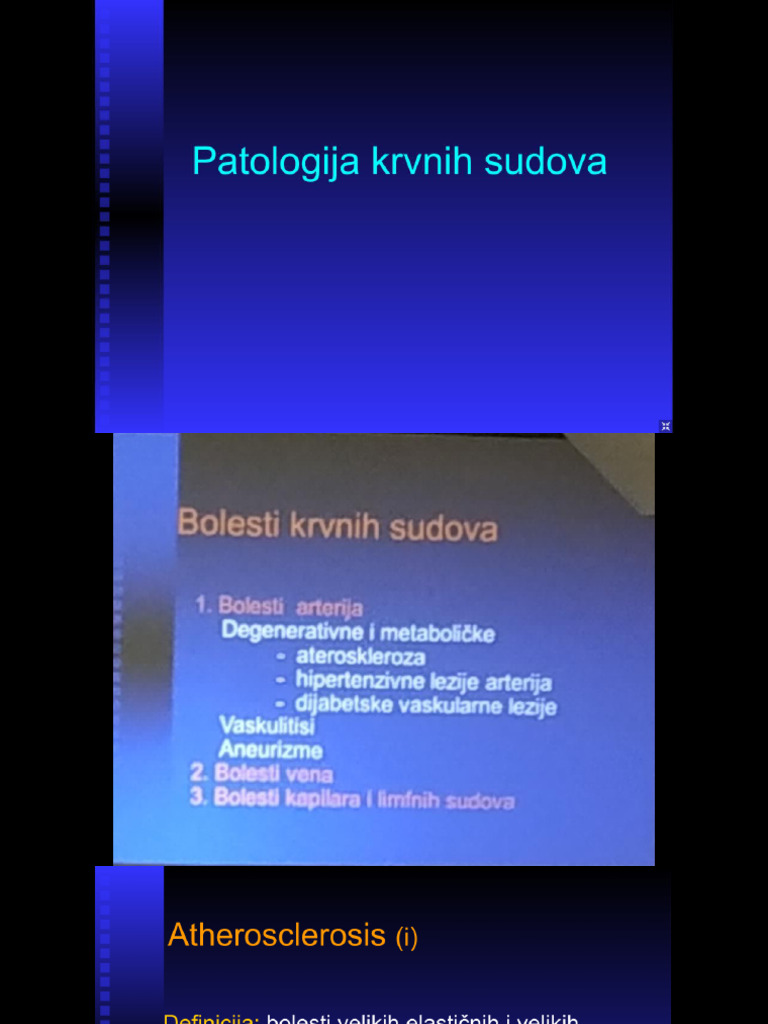 Patologija Krvnih Sudova | PDF