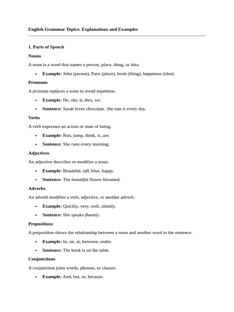 Essential English Grammar Guide | PDF | Adverb | English Grammar
