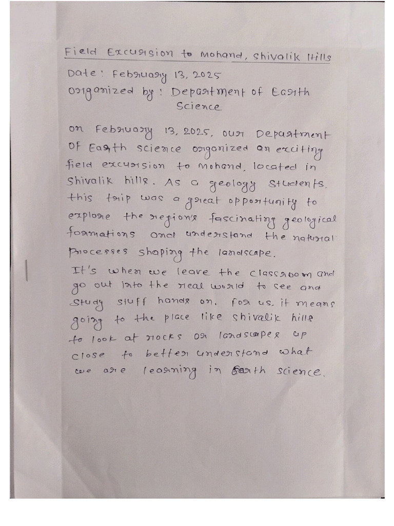 Geological Field Report | PDF