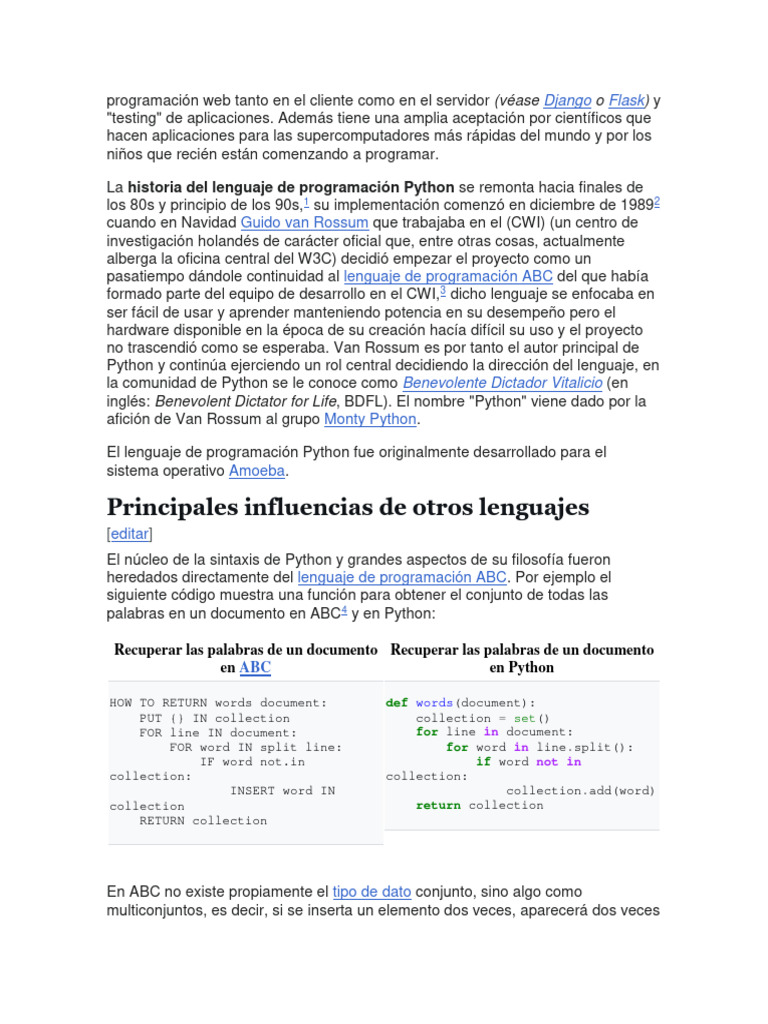 Historua de Python Part 4 | PDF | Python (lenguaje de programación) | Informática