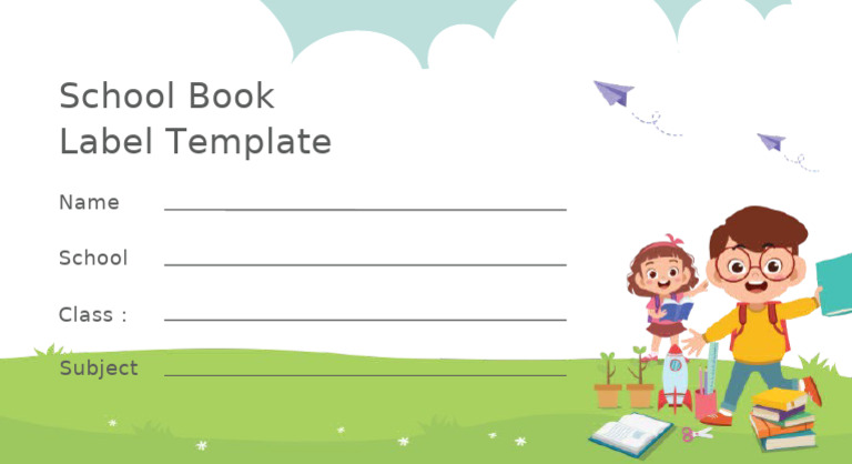 School Book Label Template | PDF