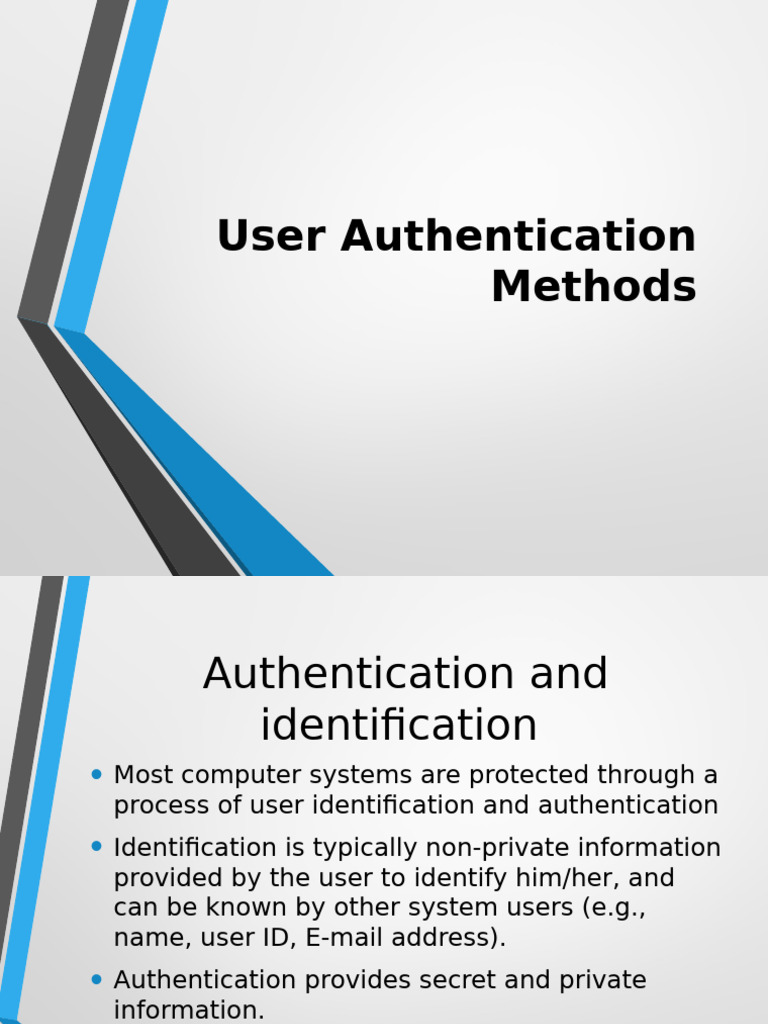 03 Ch3 - User Authentication Methods | PDF | Authentication | Password