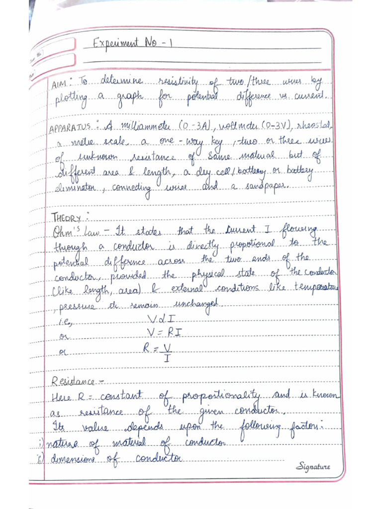 Experiment Class 12 Physics | PDF