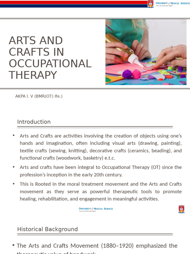 OCT 222 - Art and Craft | PDF | Occupational Therapy | Psychotherapy