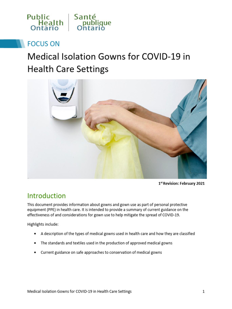 Covid 19 Medical Isolation Gowns Healthcare | PDF | Public Health ...