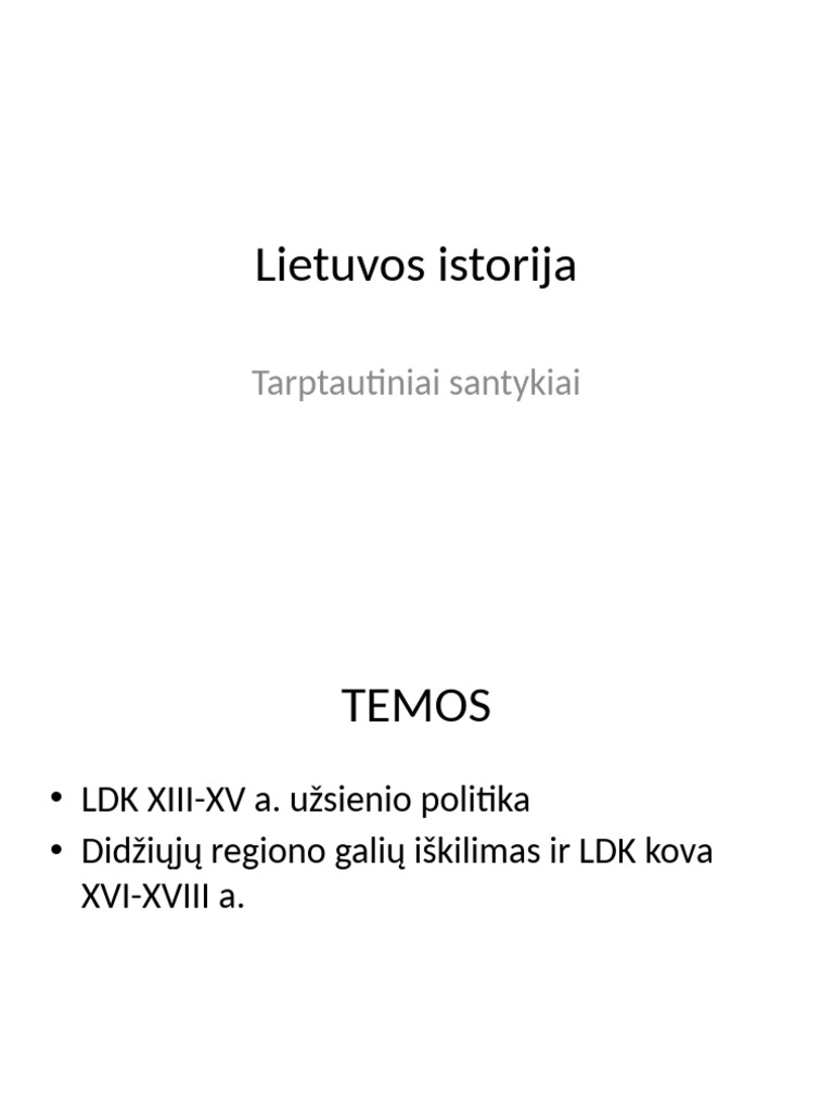 Tarptautiniai Santykiai Lietuva | PDF