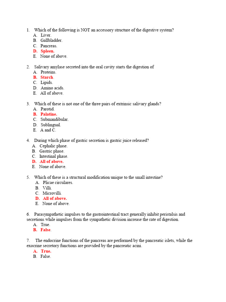 Git Physiology Tomy Mcqs | PDF | Human Digestive System | Digestion