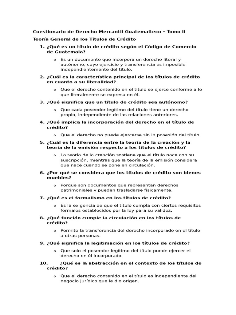 Examen Final Mercantil Tomo II | PDF | Pagaré | Cheque