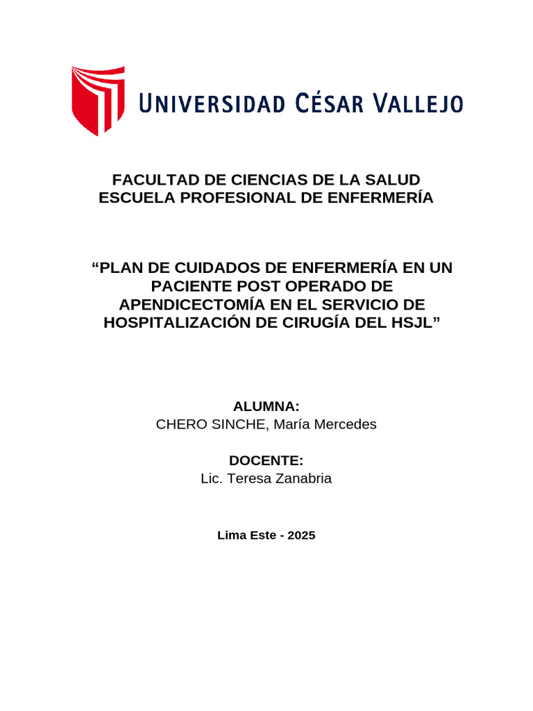 Pae Cirugia Apendicectomia | PDF | Medicina CLINICA | Especialidades ...