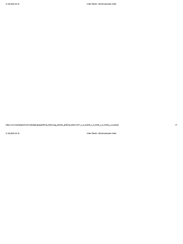 Anten Teorisi - Günlük-Periyodik Anten | PDF