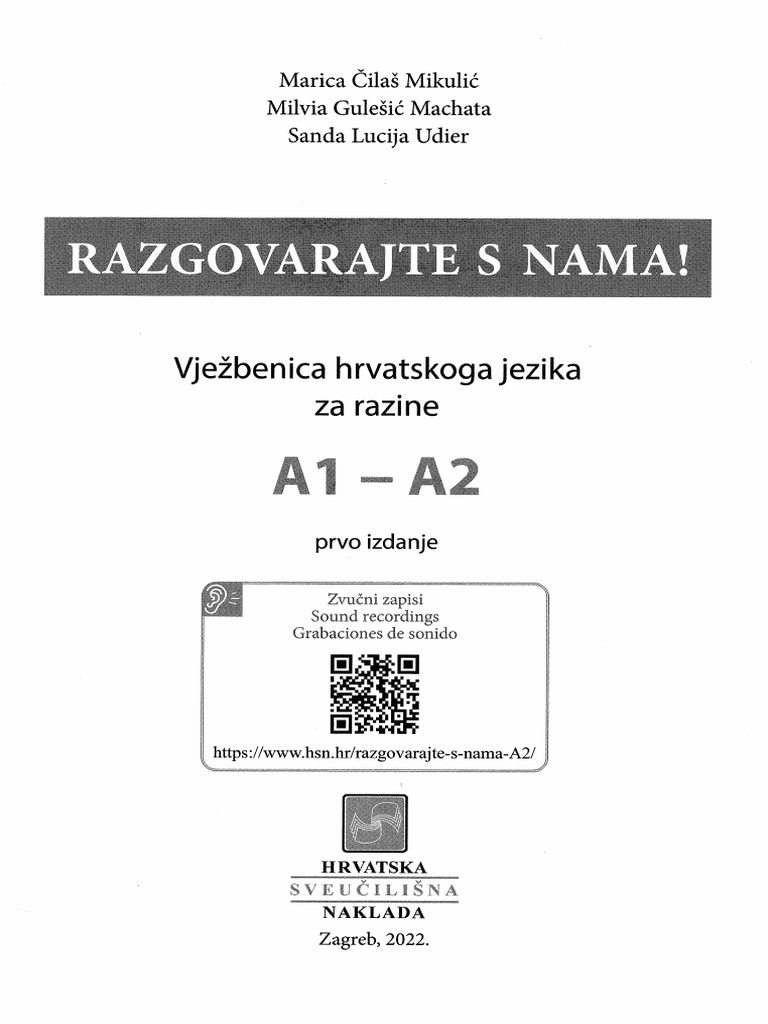 Razgovarajte S Nama-Vježbenica, A1-A2,2021, A4 | PDF