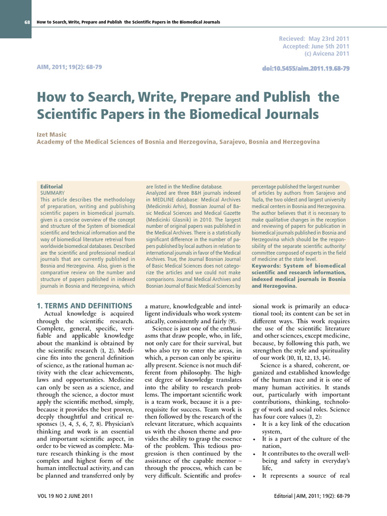 How To Search Write Prepare and Publish The Scientific Papers in The ...