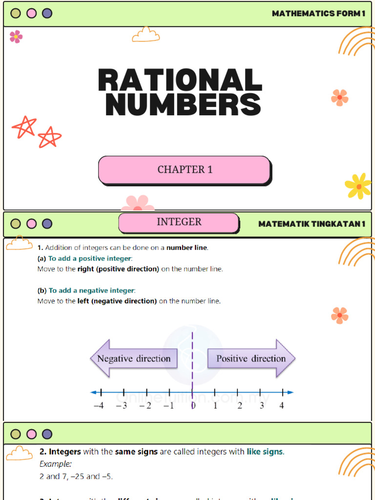 f1 Chap 1 Rational Numbers | PDF