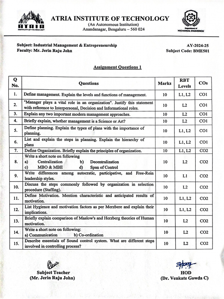 Ime - Assignment I | PDF