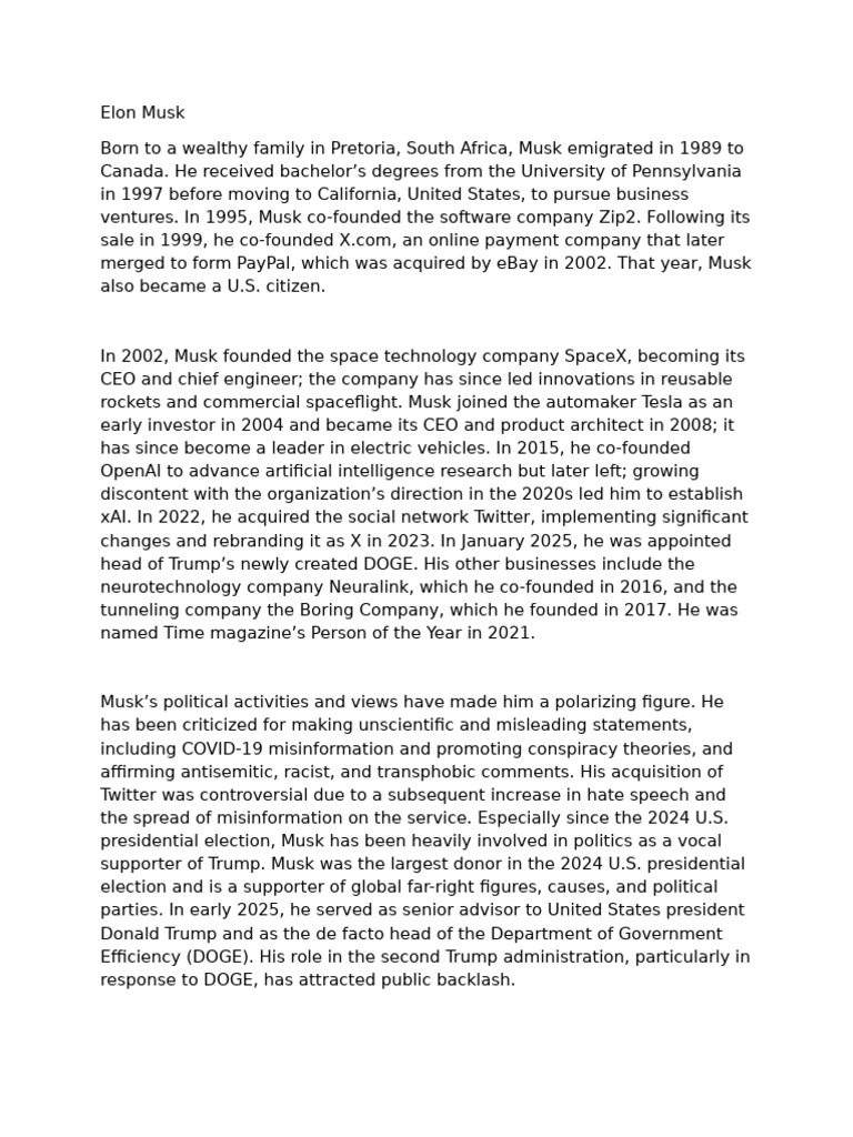 Elon Musk | PDF