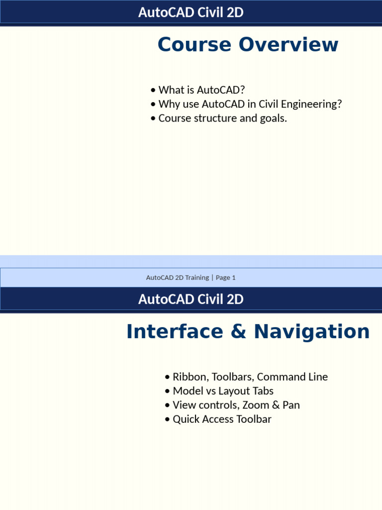 AutoCAD Civil 2D 40 Slides Descriptive | PDF | Auto Cad