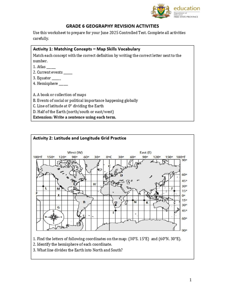 Grade 6 Geography Revision Activities | PDF | Fair Trade | Chocolate