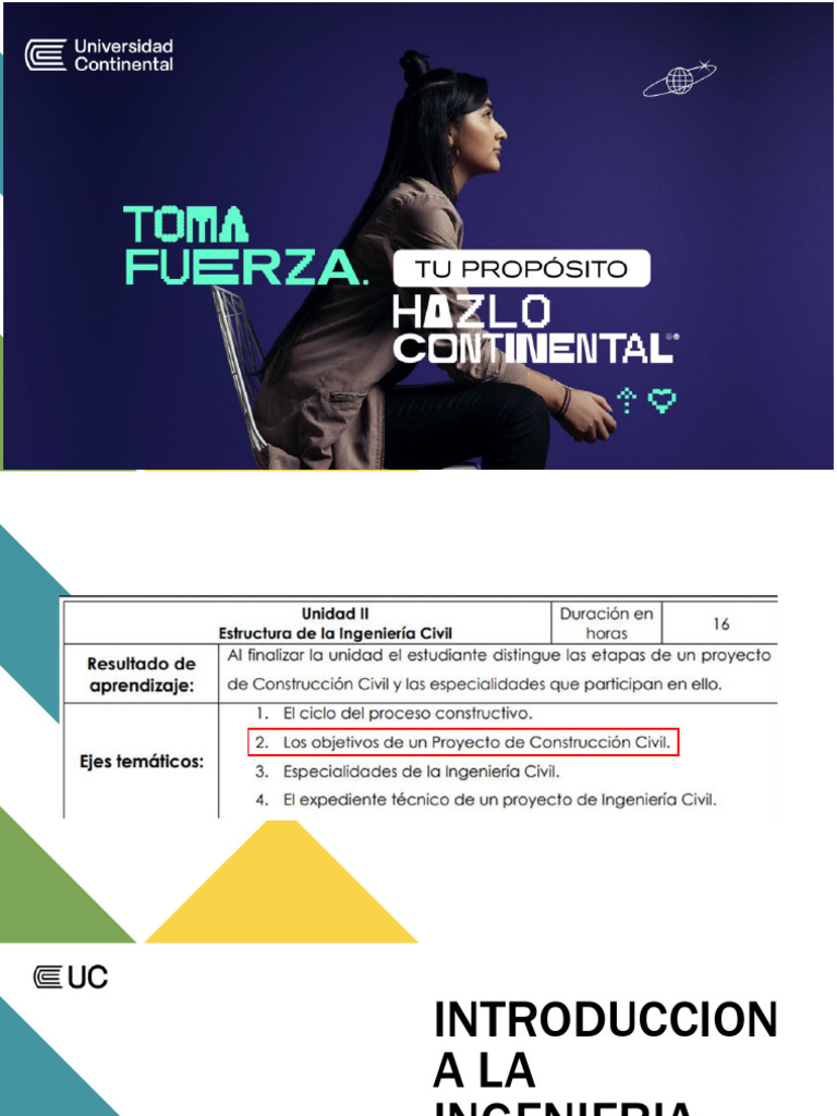 Sesion 05 Objetivos de Un Proyecto de Ingenieria Civil | PDF | Sustentabilidad | Uso eficiente ...